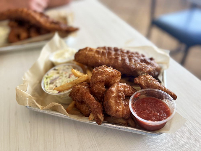Fish so perfectly fried it makes a satisfying crunch that turns heads three tables away. The tartar sauce is just showing off at this point.