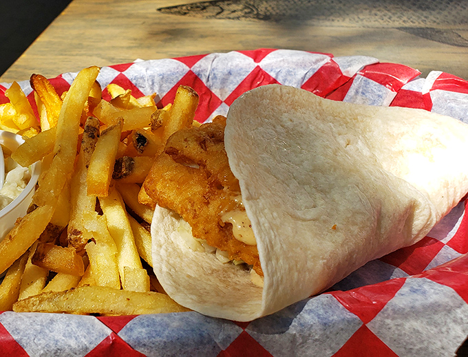 The fish taco&mdash;where Great Lakes tradition meets casual handheld convenience. No passport required for this flavor journey.