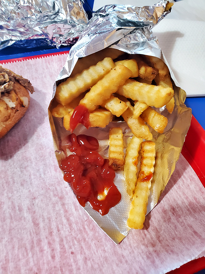 Crinkle-cut fries: the corduroy pants of the food world&mdash;unfashionably fashionable and impossibly satisfying with that splash of ketchup.