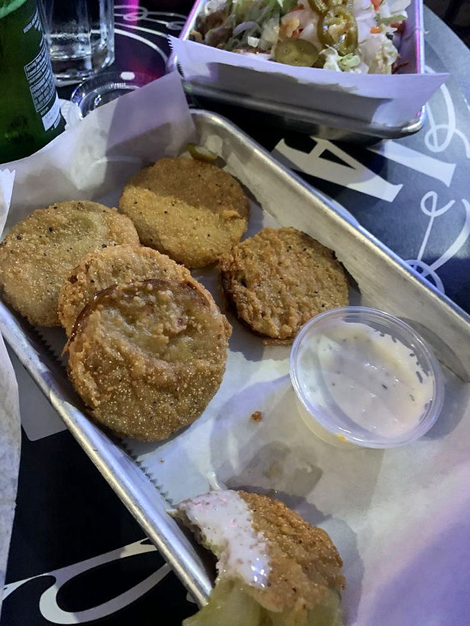 Fried green tomatoes bring Southern charm and tangy brightness to balance all that rich, smoky goodness.