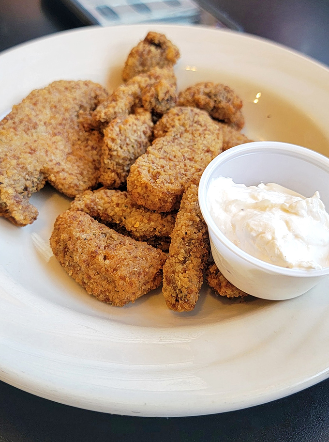 Crispy on the outside, tender within&mdash;these fried mushrooms aren't trying to reinvent the wheel, just perfect it. The dipping sauce is merely a bonus to an already complete package.