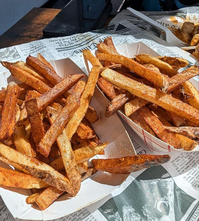 These golden fries aren't just a side dish&mdash;they're supporting actors deserving of their own standing ovation in the drama of your lunch experience.