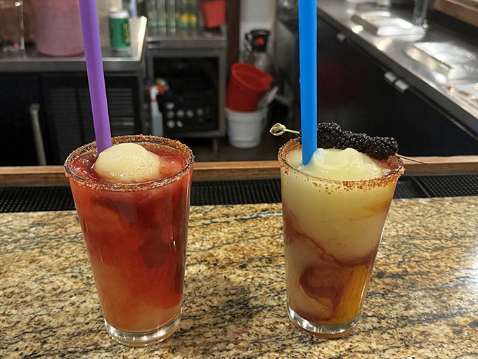 These aren't just frozen margaritas; they're survival tools for Texas heat and BBQ spice. The salt rim isn't optional&mdash;it's essential science.