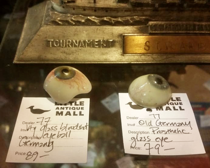 German glass eyes that somehow manage to be both creepy and fascinating&mdash;like that uncle who tells inappropriate stories at Thanksgiving.