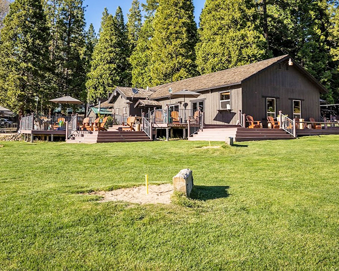 Tree-lined streets frame residential areas where neighbors still wave from their front porches daily.