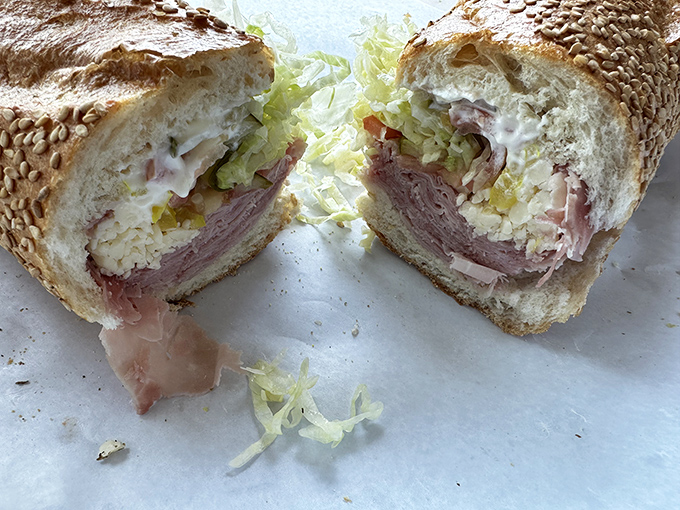 This ham and cheese masterpiece with its side of macaroni salad is the lunch equivalent of finding an extra $20 in your pocket.