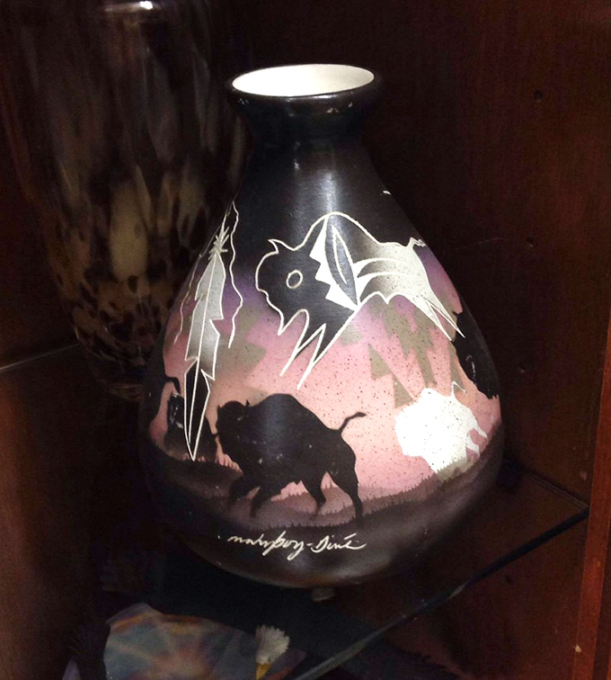 Hand-painted pottery showcases the artistry of an era when mass production hadn't yet replaced individual craftsmanship and creativity.