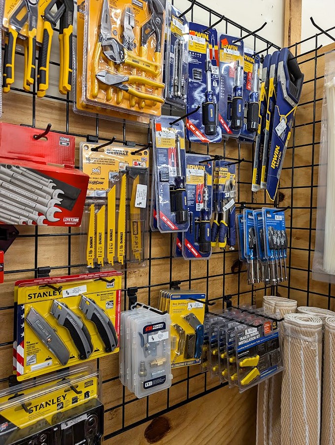 Tool paradise for the DIY enthusiast! Every handyman's dream wall, where Stanley meets savings and projects suddenly seem more possible.