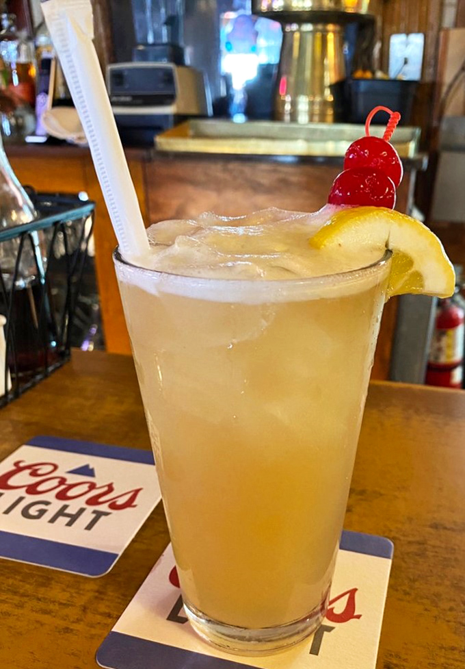 The "Hippie Juice" cocktail brings peace, love, and just enough punch to make you consider buying a VW bus on the drive home.