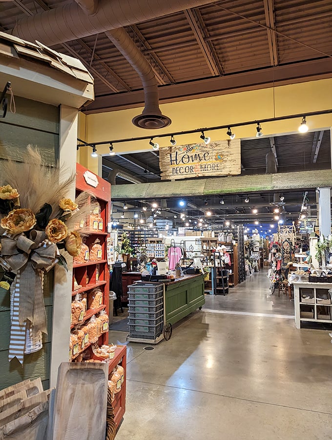 The "Home Decor & More" section proves that no farmhouse aesthetic is complete without at least seventeen signs about coffee and family.