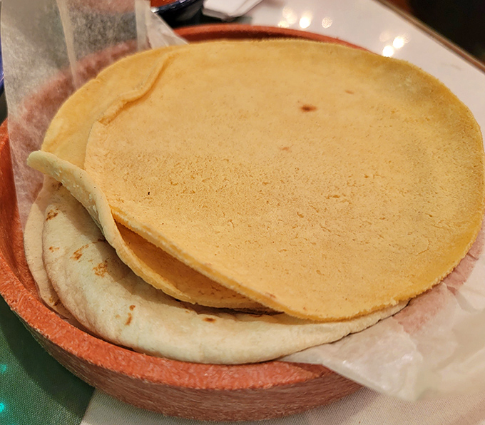 Fresh tortillas stacked like edible vinyl records, each one ready to play the greatest hits of your taste buds.