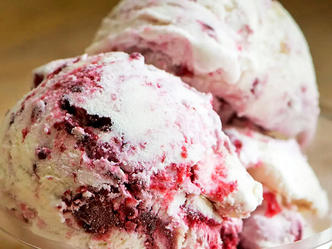 Berry-studded ice cream that doesn't just melt in your mouth—it throws a full-blown flavor festival complete with confetti and party hats.