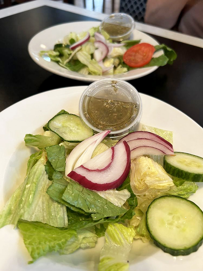 Simple, fresh, and unapologetically straightforward&mdash;this salad isn't trying to win a beauty pageant, just deliver crisp vegetables and tangy dressing to your grateful taste buds.