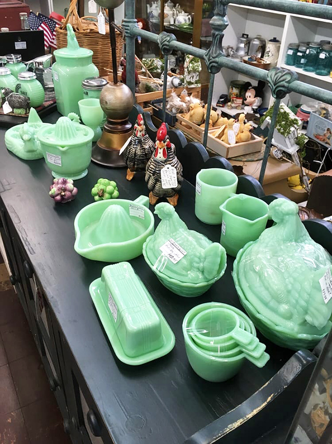 The jadeite collection glows like kryptonite for collectors. Grandmother's kitchen never looked so good&mdash;or commanded such devoted followers in the collecting world.