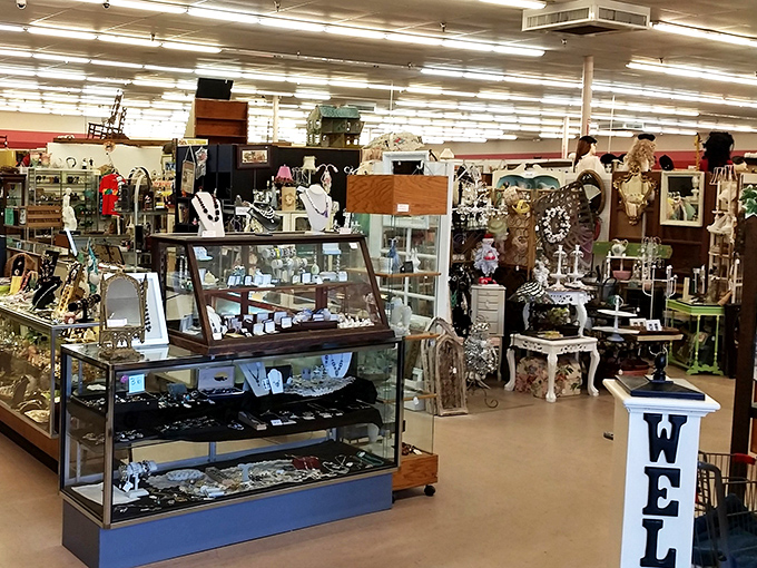 The jewelry section sparkles with forgotten elegance&mdash;pieces that witnessed first dates, anniversary dinners, and celebrations long before selfies existed.