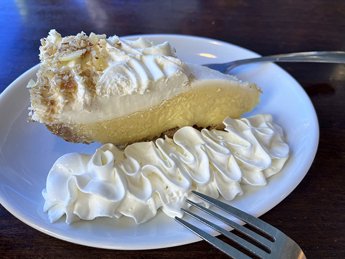 Key lime pie with clouds of whipped cream&mdash;the perfect sweet finale after a seafood feast. That graham cracker crust deserves its own fan club.