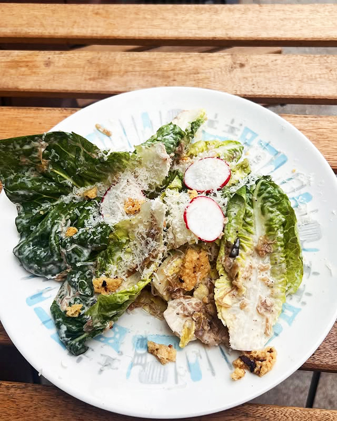 Who knew Caesar would vacation in Poland? This kraut-inspired salad with shaved cheese and radishes brings Eastern European flair to Roman classics.