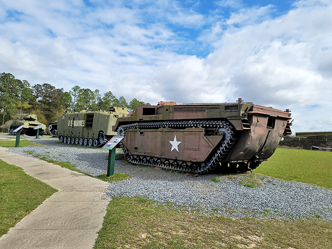 Military history buffs rejoice! This vintage amphibious vehicle at Georgia Veterans State Park tells stories of battles fought long before smartphone wars.
