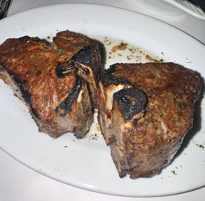 Lamb chops with the perfect char marks &ndash; like edible exclamation points declaring "This is how meat should be prepared!"