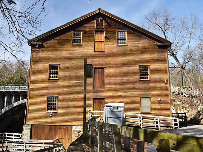 Lanterman's Mill hasn't changed its work outfit in centuries &ndash; that weathered wood exterior is the original sustainable architecture, before it was trendy.