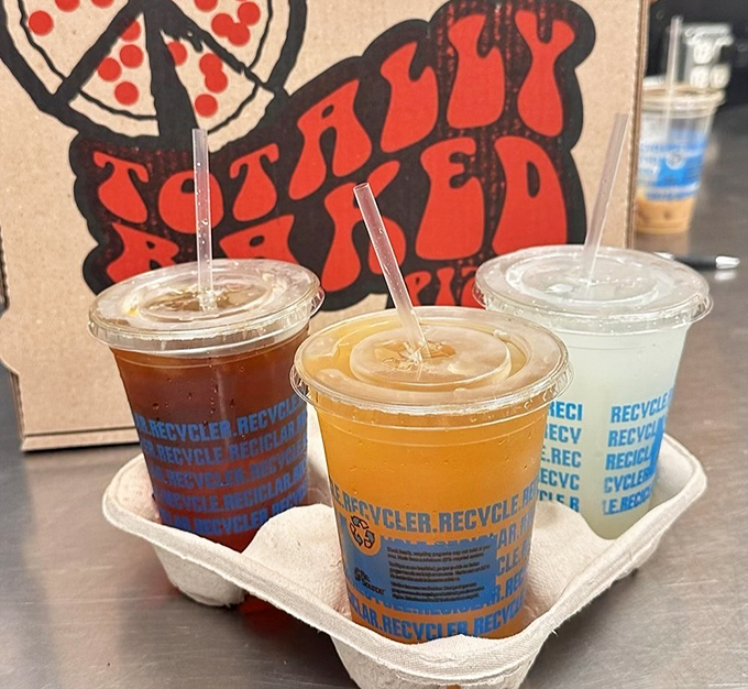 These aren't just beverages—they're liquid refreshment that perfectly balances the flavor symphony happening in your pizza-filled mouth.