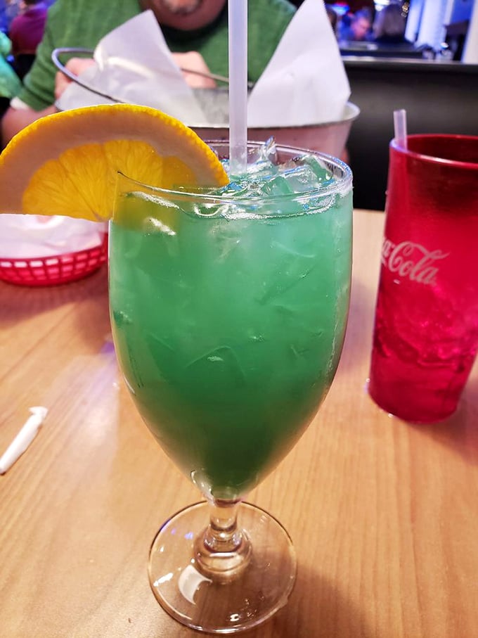 This isn't just a blue drink&mdash;it's vacation in a glass. One sip and you're mentally beach-bound, even with mountains on the horizon.