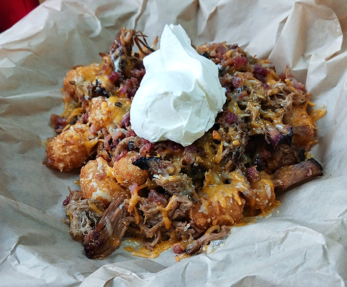 These loaded tots are what happens when comfort food gets dressed for a special occasion. The perfect marriage of crispy and gooey.