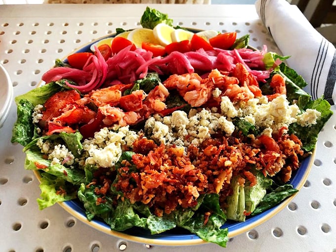 A salad that doesn't apologize for being healthy&mdash;because when you top greens with lobster and blue cheese, nobody's complaining.