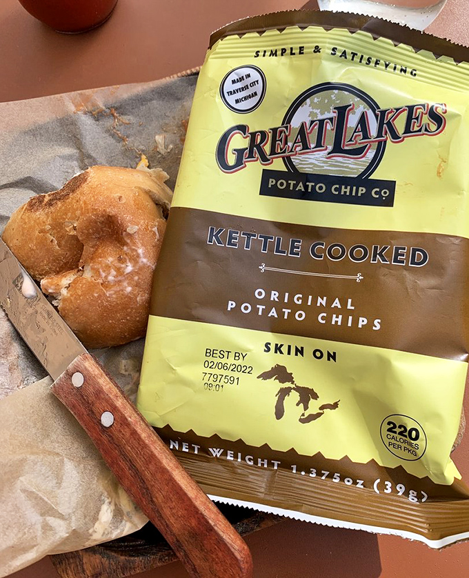 Even the chips are proudly Michigan-made. Great Lakes Potato Chip Co. brings the perfect crunchy sidekick to your burger adventure&mdash;complete with a map of the lakes that shaped this state.
