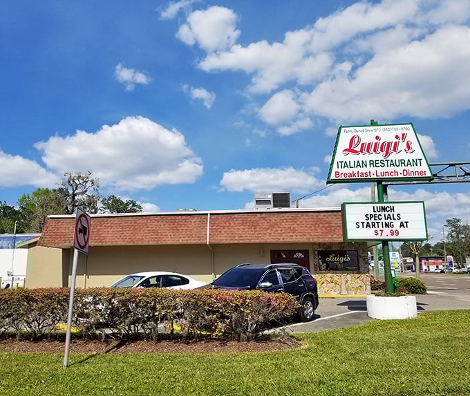 Luigi's serves up Italian comfort in Brooksville style&mdash;where the parking lot's always full and the garlic bread never disappoints.