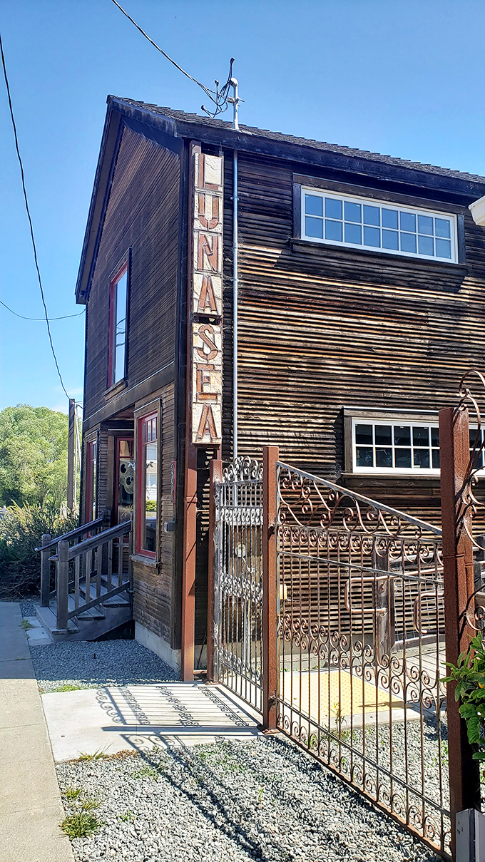 Luna Sea's weathered wooden facade tells stories of coastal history, while inside, treasures await that no online shopping cart could ever replicate.