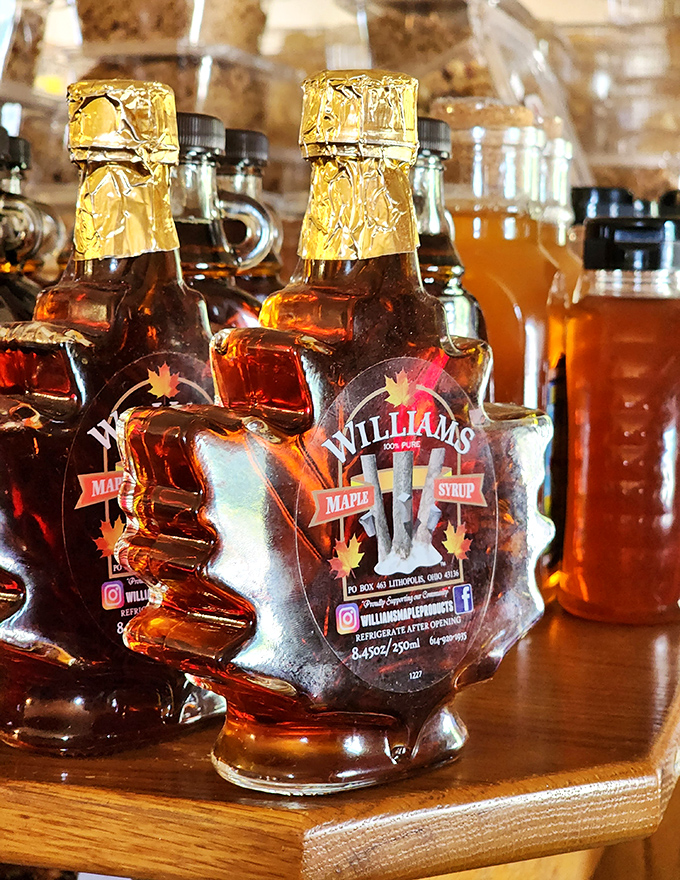 Maple syrup bottles shaped like maple leaves—because when something tastes this good, it deserves to look equally impressive.