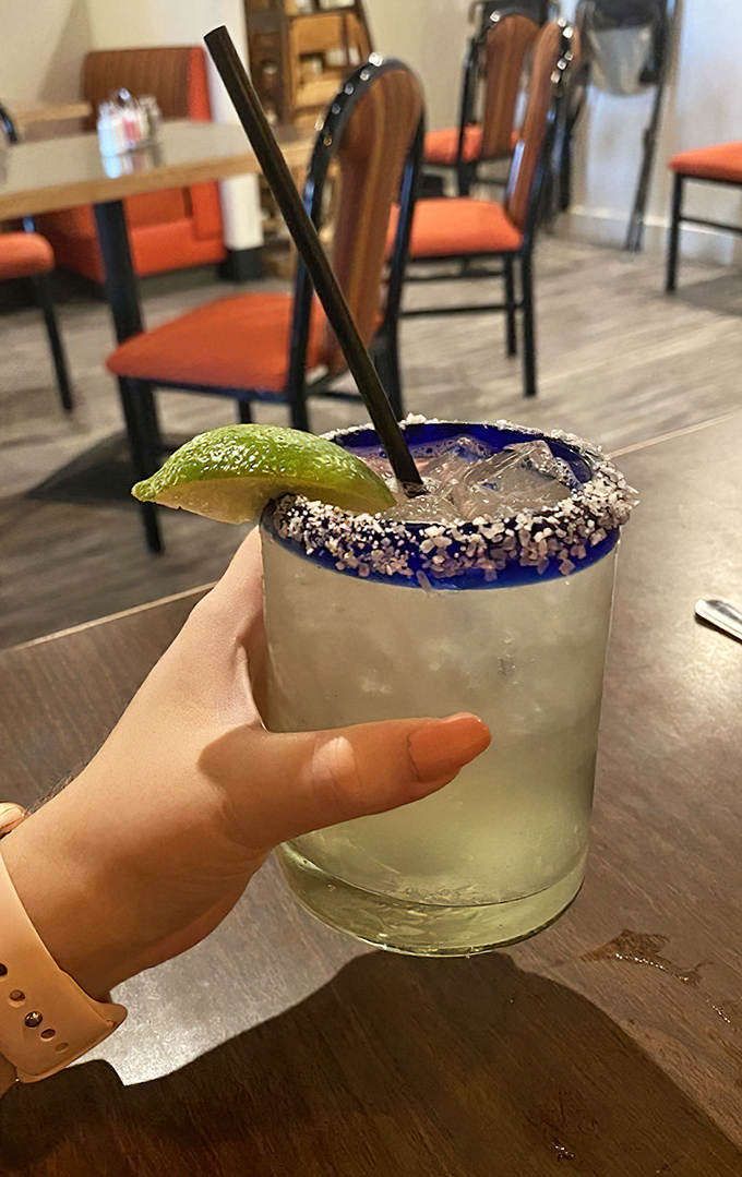 A margarita that knows how to complement green chili heat with refreshing lime perfection.