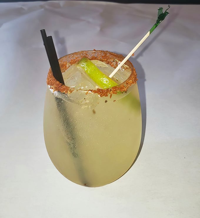 A properly salted rim and a lime wedge &ndash; because sometimes your seafood feast deserves a citrusy, tequila-kissed companion.