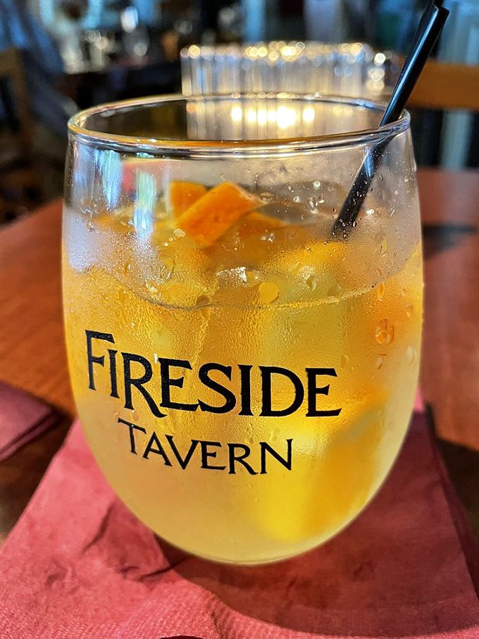 A golden elixir in Fireside's signature glass&mdash;sunshine in liquid form. This drink isn't just served; it's presented with Pennsylvania pride.