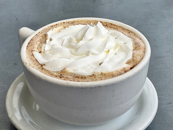 Not your average cup of joe! This Mexican Mocha topped with cloud-like whipped cream is basically dessert masquerading as a morning beverage.