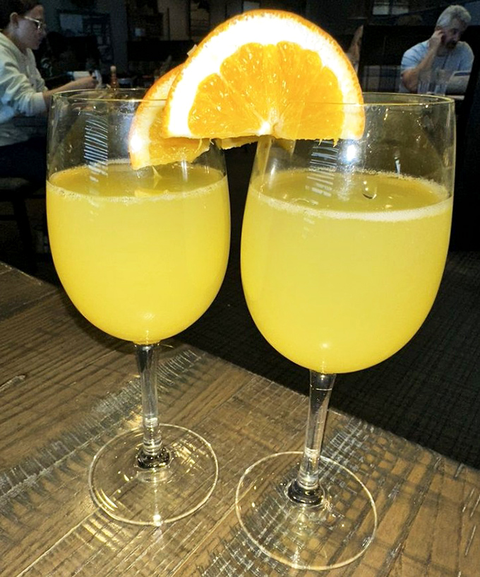 Sunshine in a glass! These mimosas promise weekend vibes regardless of what day your calendar claims it is.