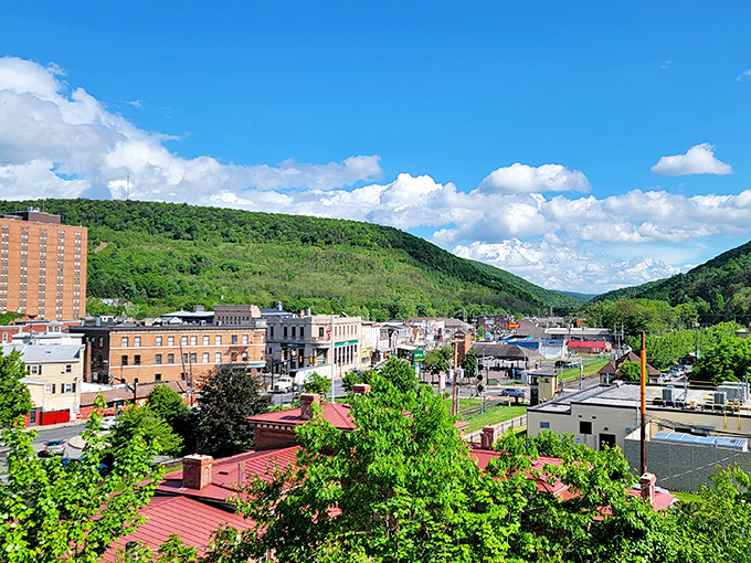The verdant hills surrounding Tamaqua offer natural beauty as a daily backdrop &ndash; the kind of million-dollar view that, ironically, helps keep housing prices down.