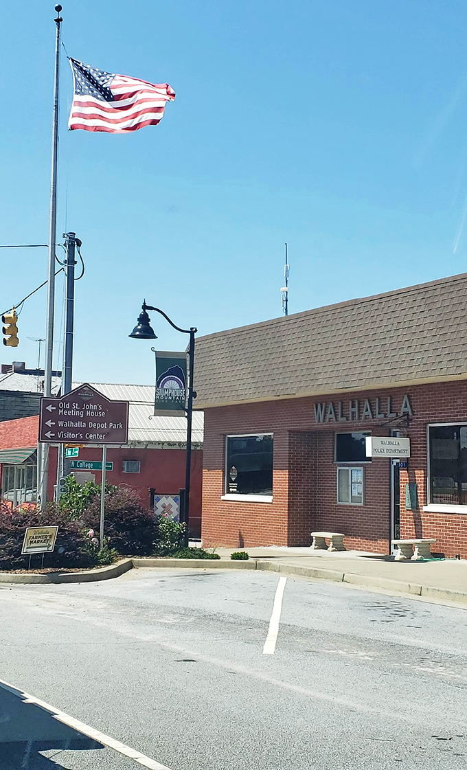 Municipal Court building maintains law and order with the kind of dignity that makes civic duty feel honorable.