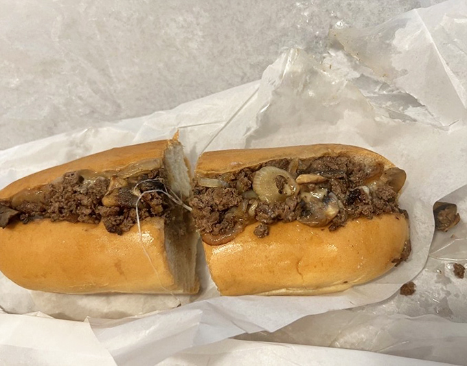 Mushrooms and steak: nature's perfect marriage. The melted cheese acts as wedding officiant in this holy union of flavors.
