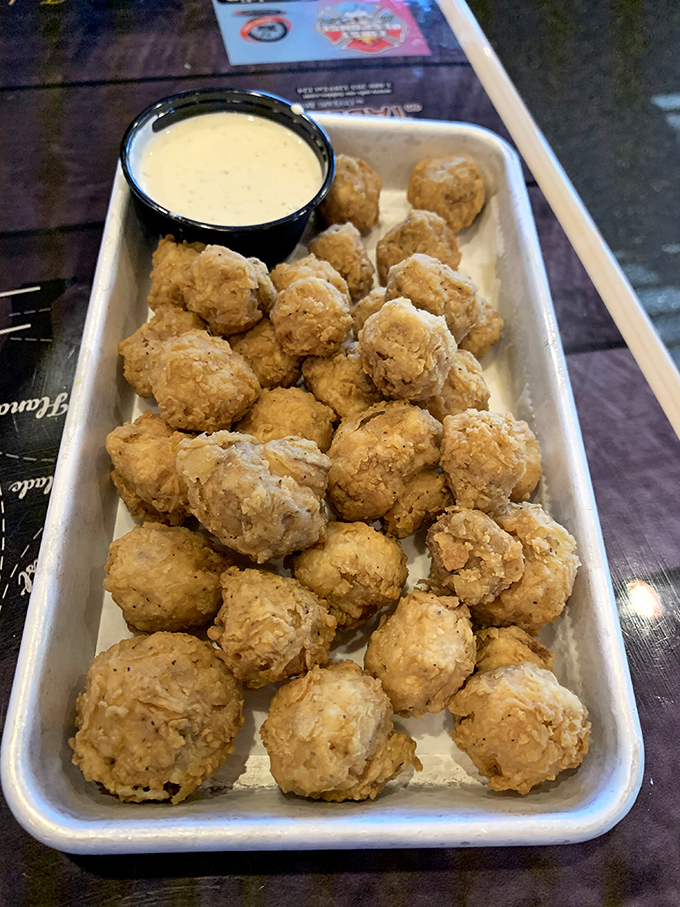 These golden-fried mushrooms aren't just a side&mdash;they're little umami bombs waiting to explode with flavor between bites of barbecue.