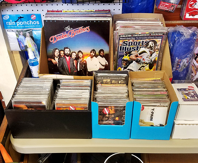 Vinyl paradise for analog souls. That Doobie Brothers album might contain the soundtrack to someone's first kiss or road trip.