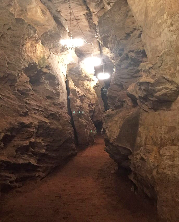 Narrow passages like this remind you that caves weren't designed with modern comfort in mind.