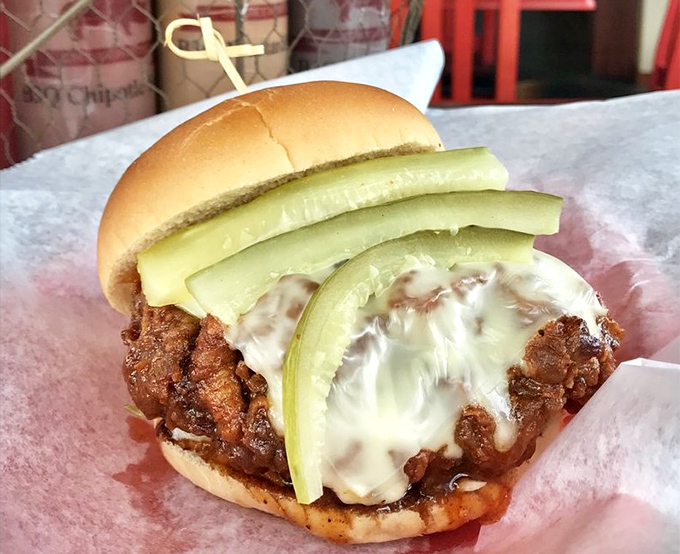 The Nashville Hot Chicken sandwich doesn't just bring heat&mdash;it delivers a complex symphony of spice that makes your taste buds dance with joy.