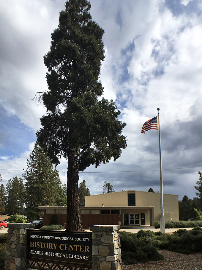 History stands tall at the Nevada County Historical Society. That magnificent sequoia has witnessed decades of local lore being preserved within these walls.