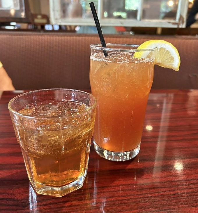 Liquid therapy, Pennsylvania-style. One whiskey neat, one refreshing citrus concoction&mdash;because sometimes decisions are hard and you need options.