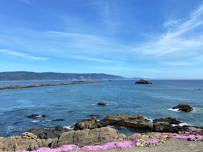 The view that lighthouse keepers watched for centuries&mdash;endless blue horizon meeting rocky coastline, unchanged by time or technology.