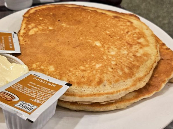 These pancakes are so perfectly golden and fluffy, they could star in their own breakfast commercial from the 1950s.