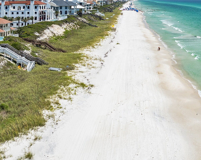 Where pristine shorelines meet natural dunes, creating that postcard-perfect Florida scene that somehow still remains within reach of ordinary retirement budgets.