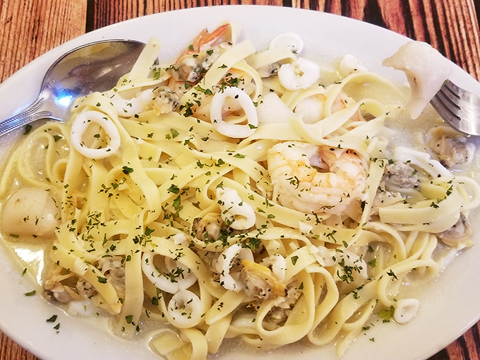 Pasta portions that make you wonder if they're feeding you or your entire neighborhood &ndash; spoiler: both.